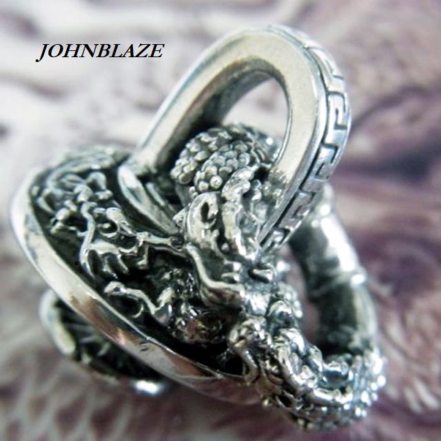 【楽天市場】ドロップハンドル ネジ式 シルバ−925製 龍 ドラゴン 守り神 和 和柄 魔除け 彫刻風 シカゴスクリューバック ジョイント ...