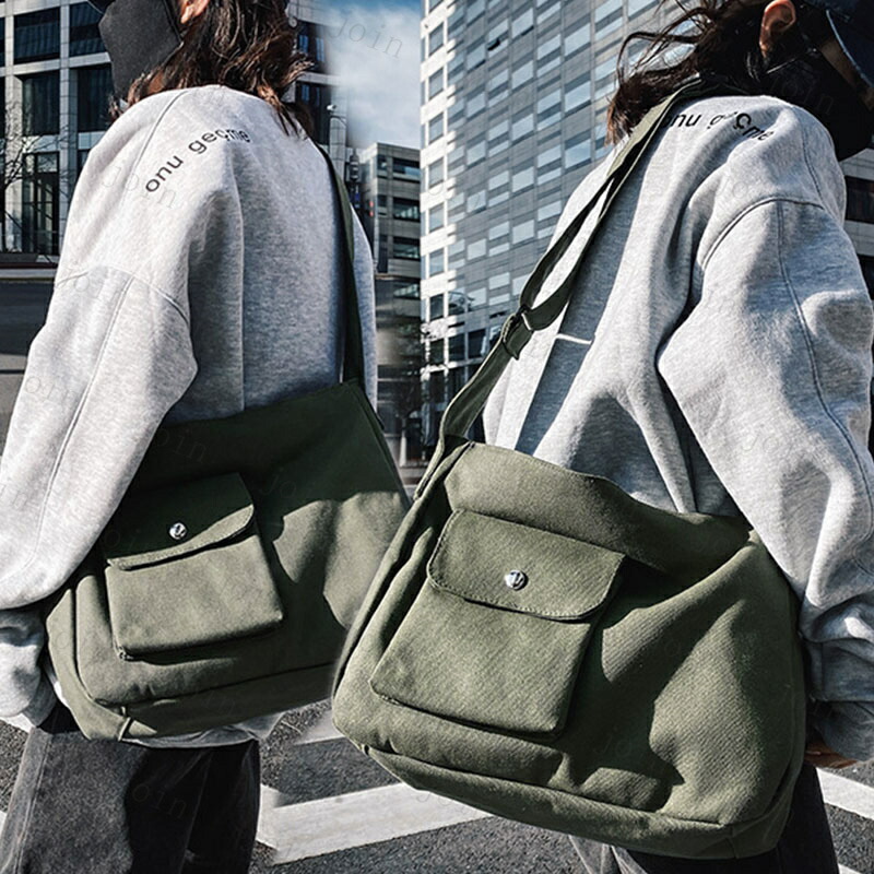 【楽天市場】ba144# 無地生地 帆布 ショルダーバッグ韓国 ボタンポケット付き スポーツ ショルダーバッグメンズ ショルダーバッグレディース 大容量バッグ 男女兼用 ショルダーバッグ大きめ ...