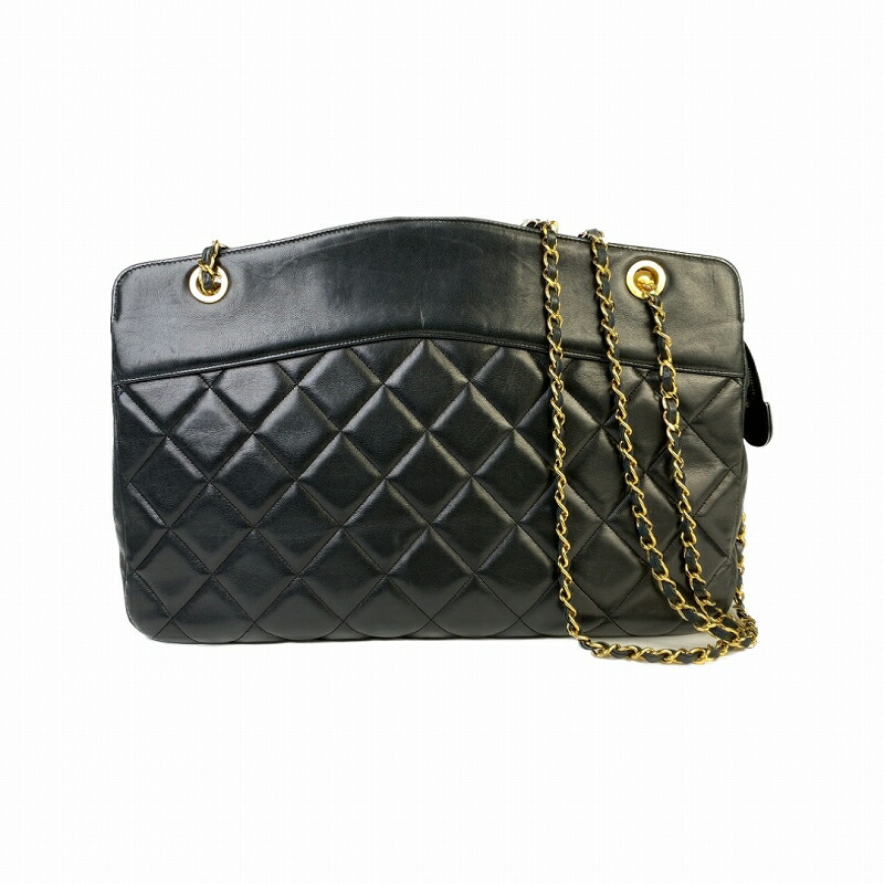 【楽天市場】【中古】CHANEL シャネル マトラッセ チェーンショルダー ラムスキン トートバッグ ブラック A-1507：JOLIJOU