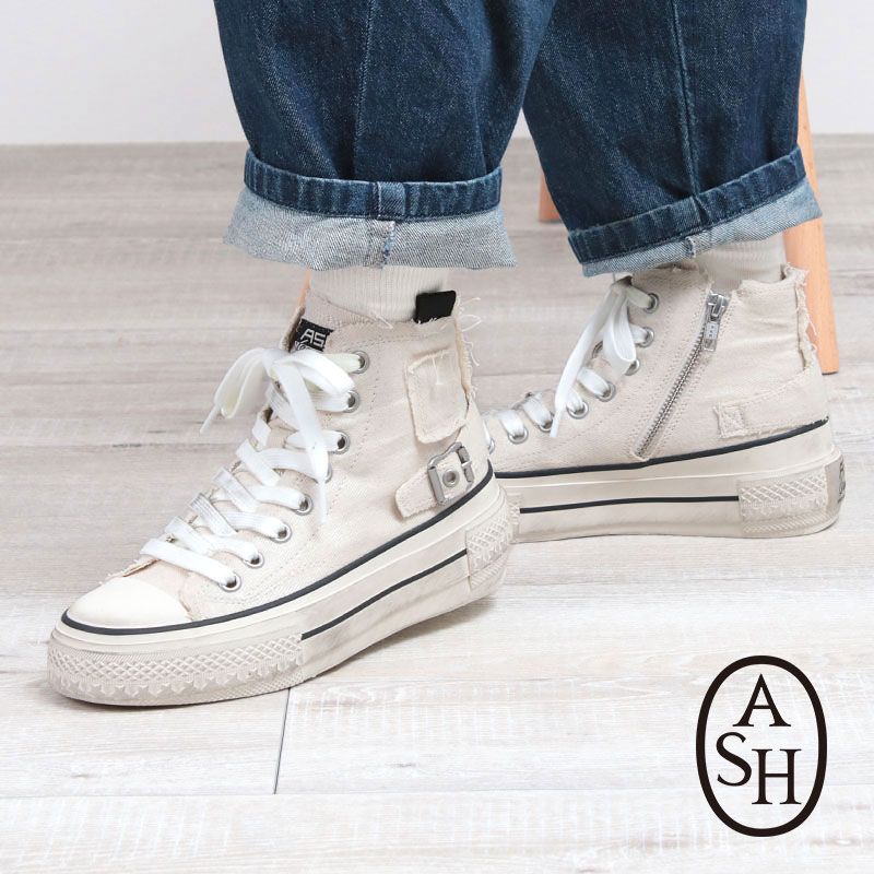 【楽天市場】【正規販売店】ASH アッシュ RAGE BIS デニムハイカットスニーカー 150650 | 靴 シューズ 厚底 レースアップ ...