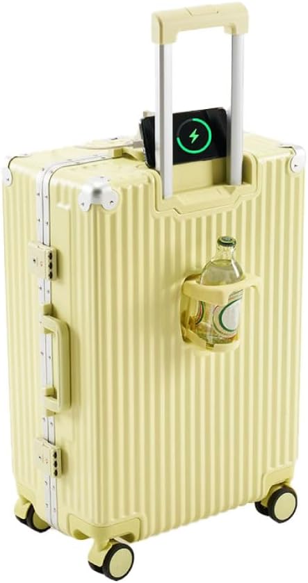 【楽天市場】AM AoMode スーツケース キャリーバッグ アルミフレーム キャリーケース 機内持ち込み カップホルダー USBポート付き ...