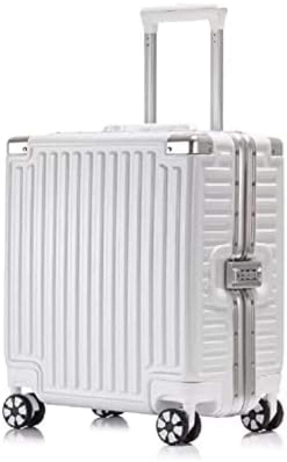 【楽天市場】スーツケース キャリーケース 機内持ち込み 30L アルミ角 TSAロック搭載 超軽量 小型 耐衝撃 静音 ダブルキャスター 360度回転 短期旅行 ビジネス 3日2泊 ホワイト ...