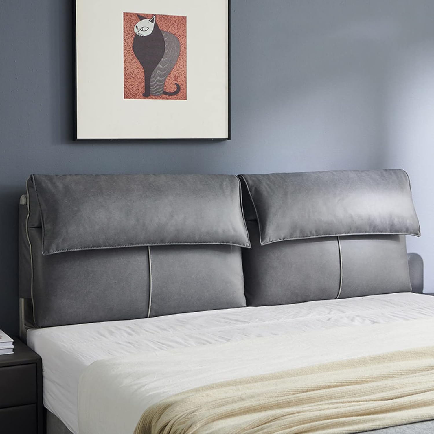 【楽天市場】ヘッドボードソフトパック畳 ダブル背もたれロング枕 クッション 畳枕PUレザー 読書枕 布張りクッション 読書ベッド ダブルベッド デイベッド 二段ベッド ヘッドボード ヘッド ...