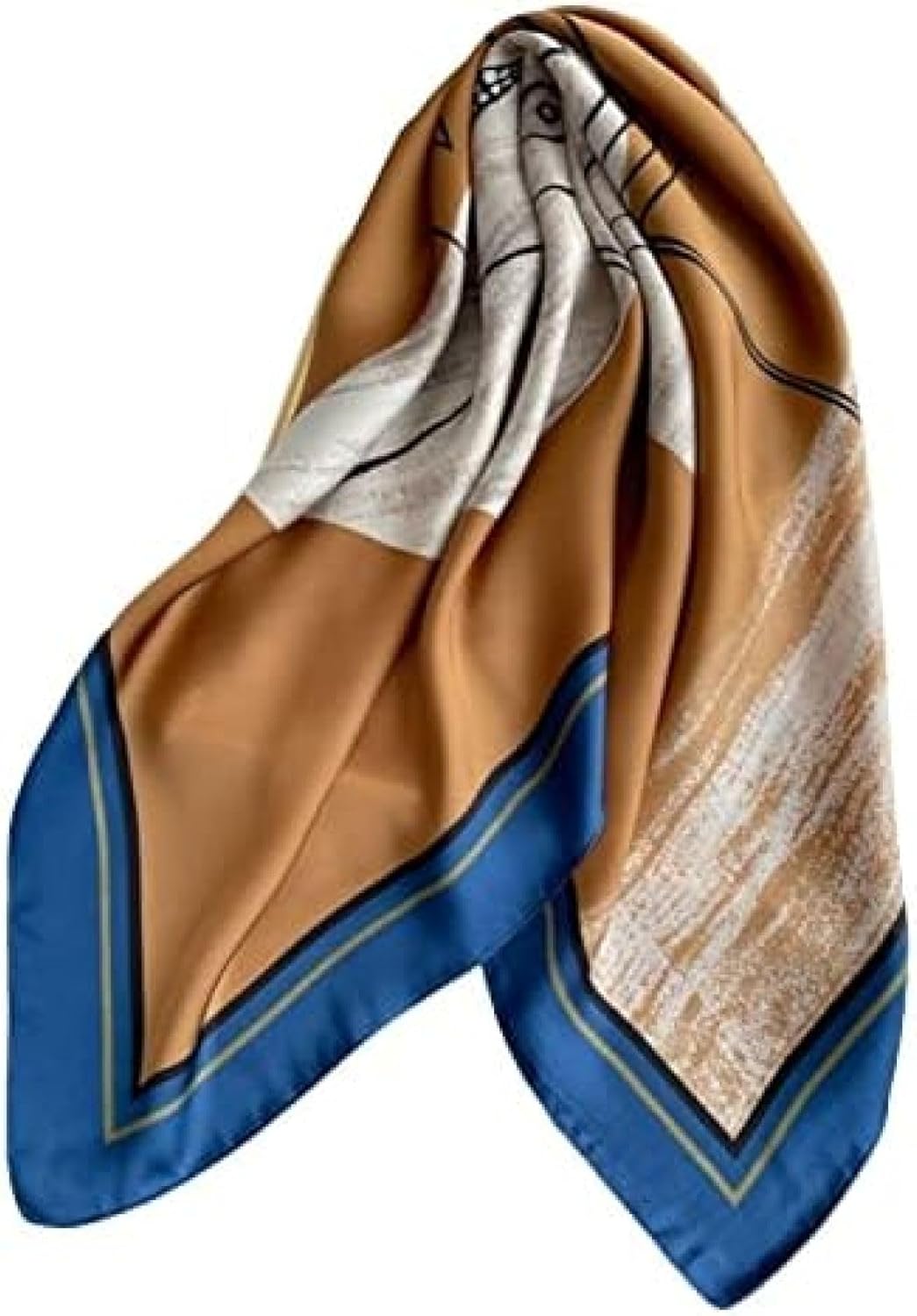 【楽天市場】スカーフ シルク風 正方形 70cm 抽象画 4色 赤 おしゃれ 手巻き仕上げ ネッカチーフ ヘアバンド 髪飾り バッグバンド 小物 春秋 UVケア レディーズ 贈り物 通勤 ...