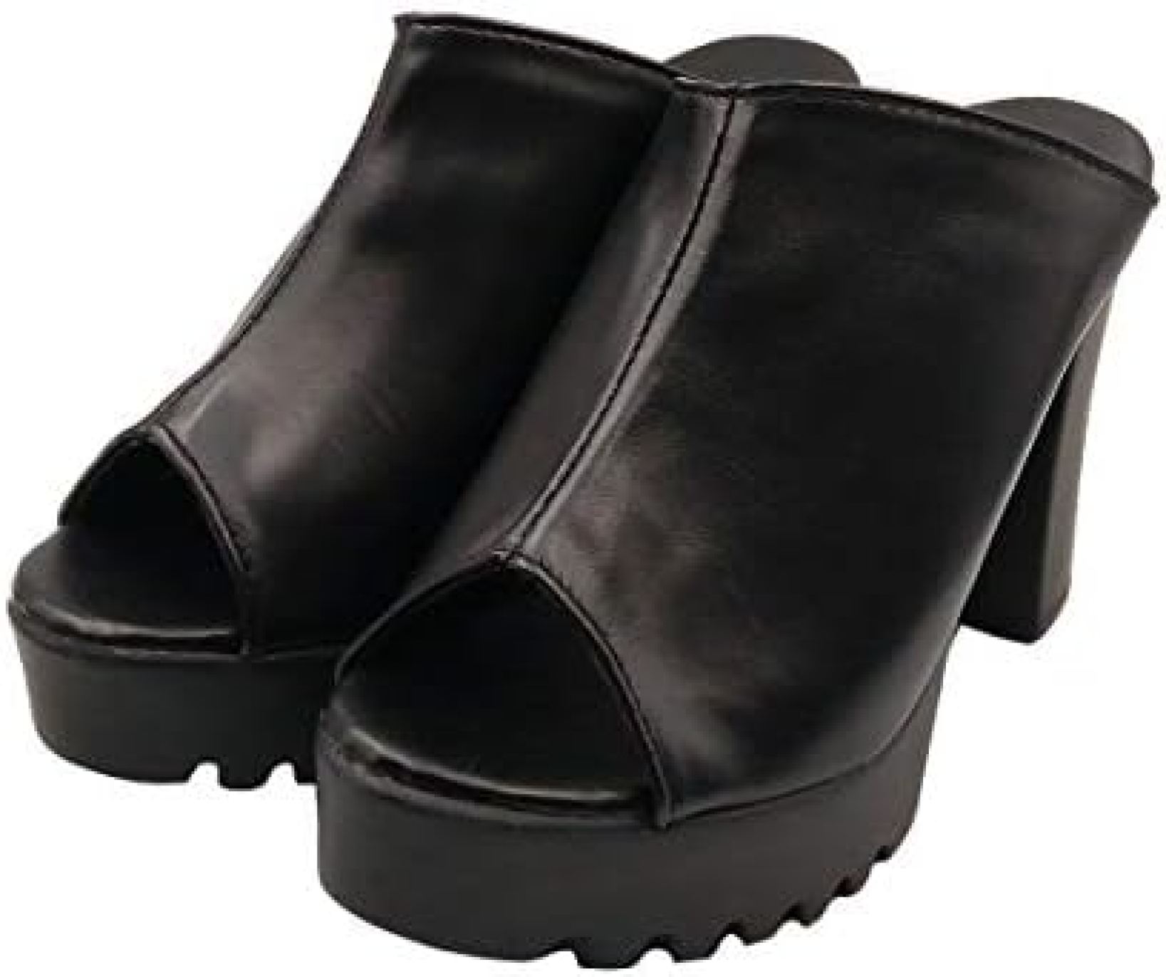 【楽天市場】厚底サンダル レディース ミュールサンダル 黒 太ヒール 軽量 ハイソール 9.5cm：Libre777