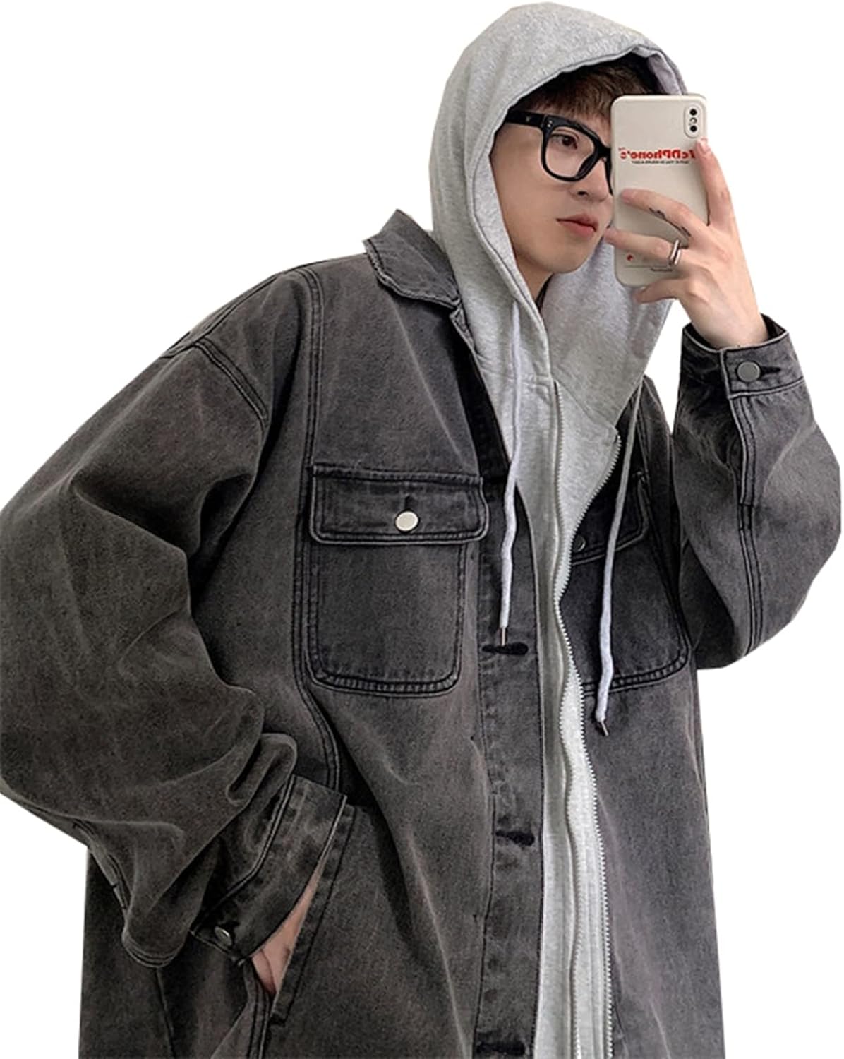 【楽天市場】重ね着 デニムジャケット メンズ フード付き 春秋 防風 防寒 カジュアル お出かけ 通勤 通学 ジャン カッコイイ おしゃれ 着回し ゆったり 大きいサイズ M-2XL 全3色 ...