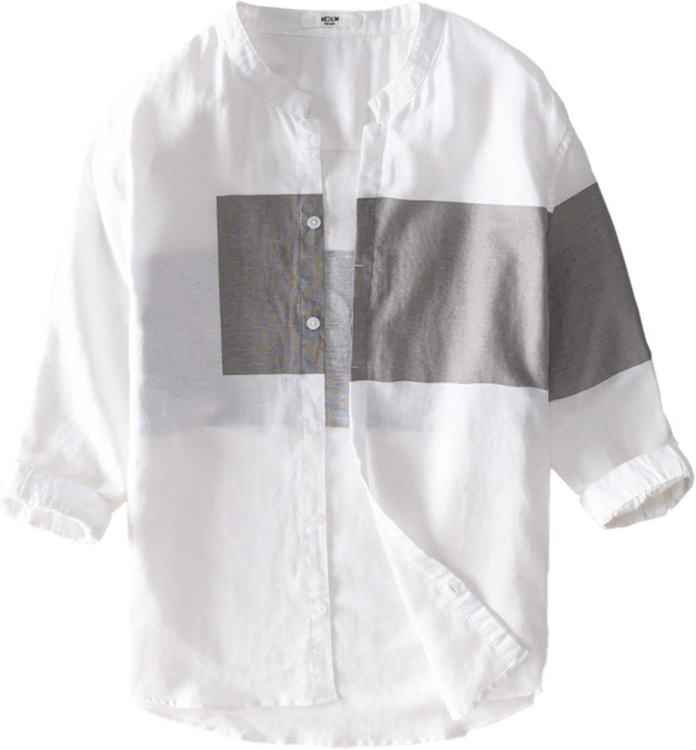 【楽天市場】カジュアル メンズ リネンシャツ 半袖 七分袖 春夏 コットンリネン 和風 おしゃれ パッチワーク カラーマッチング ゆったり 速乾 着心地が良い 通気 ?量 トップス 男性用 ...