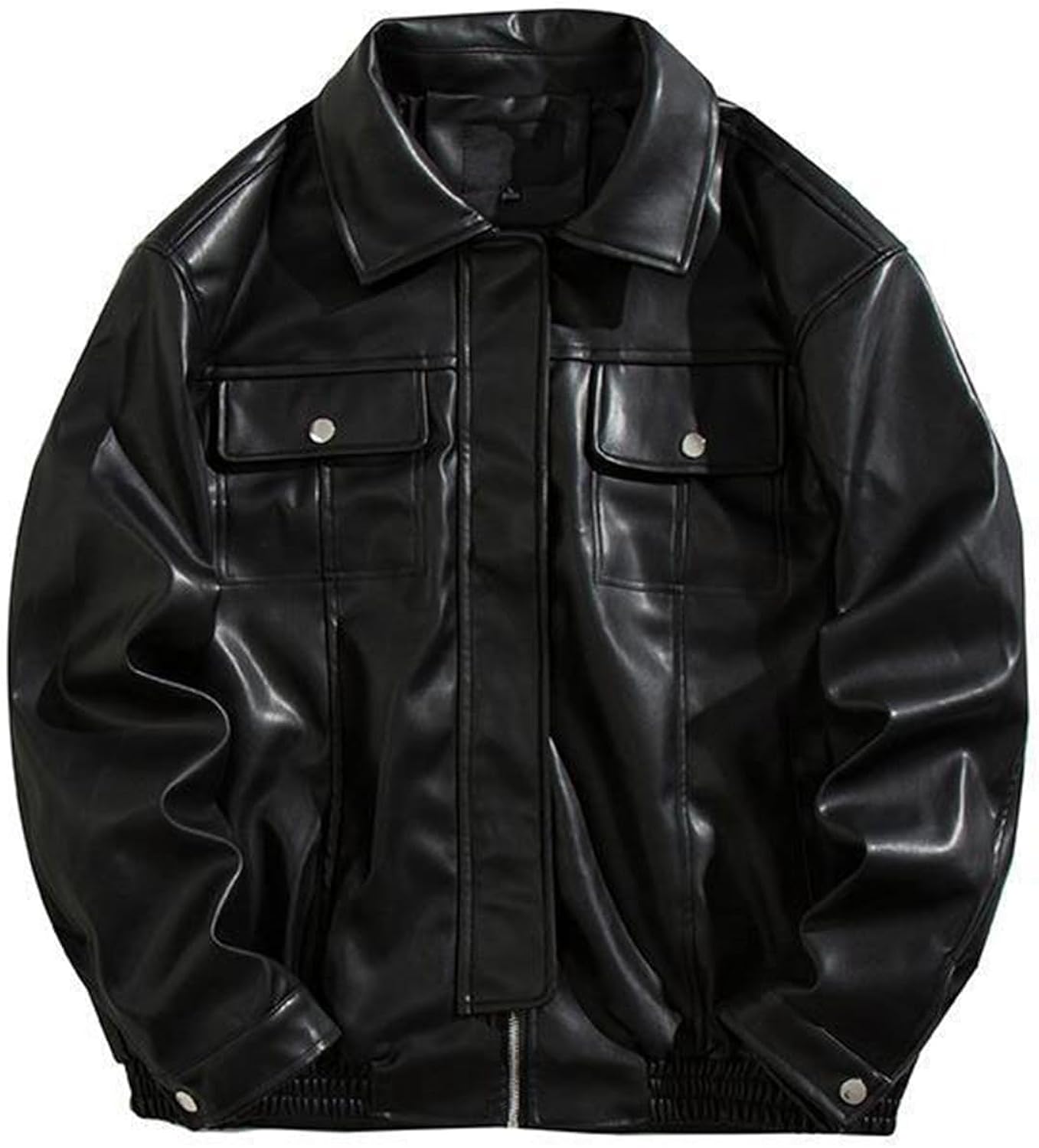 【楽天市場】レザージャケット メンズ ブルゾン PUレザー 襟付き ポケット付き カジュアル アウター ライダース 春 秋冬服 防風 撥水 保温 快適 大きいサイズ ブラック かっこいい ...