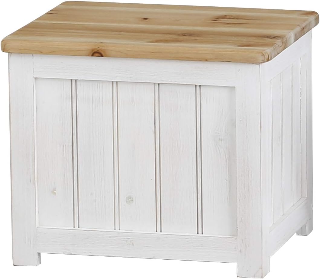 【楽天市場】シャビーシック・ボックススツール YI-801-WH ホワイト W35×D28×H29.5cm：Libre777