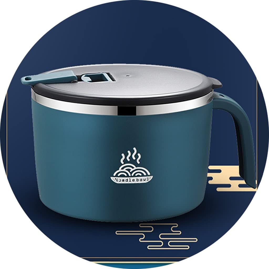 【楽天市場】ステンレス製お弁当箱丸型保温弁当箱学生用大容量弁当箱は食堂での外出に適しています (Color : Blue Size : L ...