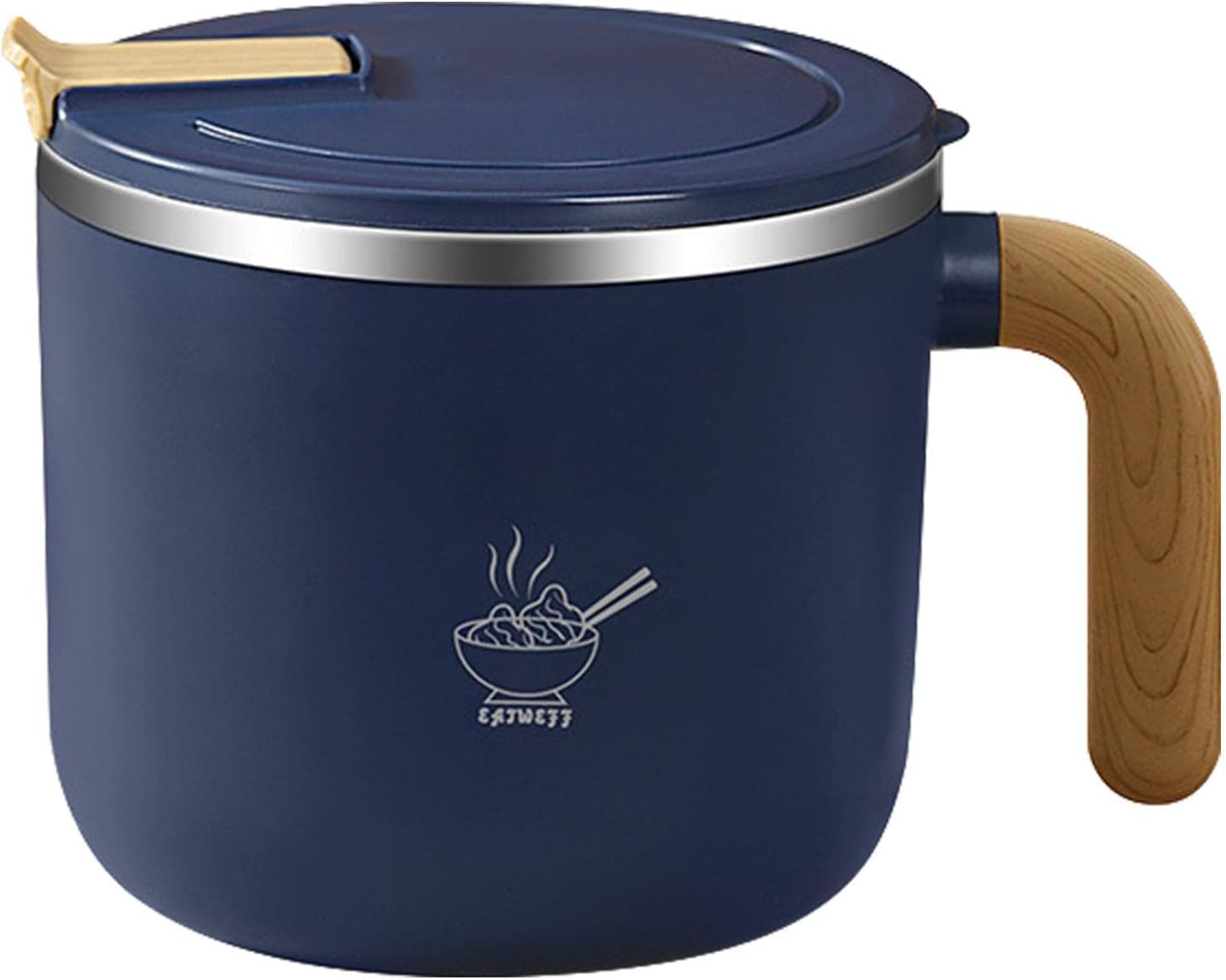 【楽天市場】断熱ランチボックス、蓋付きステンレススチールランチボックス、二重層中空断熱設計、大容量木製ハンドルインスタントラーメンボウル、再 ...