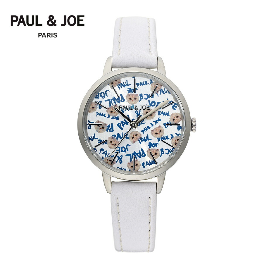【楽天市場】公式 PAUL & JOE ポールアンドジョー SUMMER サマー ねこ ネコ 猫 腕時計 レディース ステンレススチール シルバー ホワイト 白 ギフト プレゼント ブルー 夏 ...