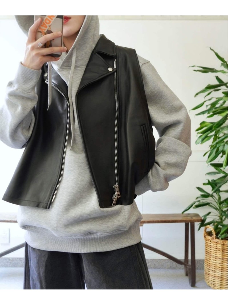 【楽天市場】レザーショート ライダースベスト journal standard luxe ジャーナルスタンダード ラックス ジャケット ...