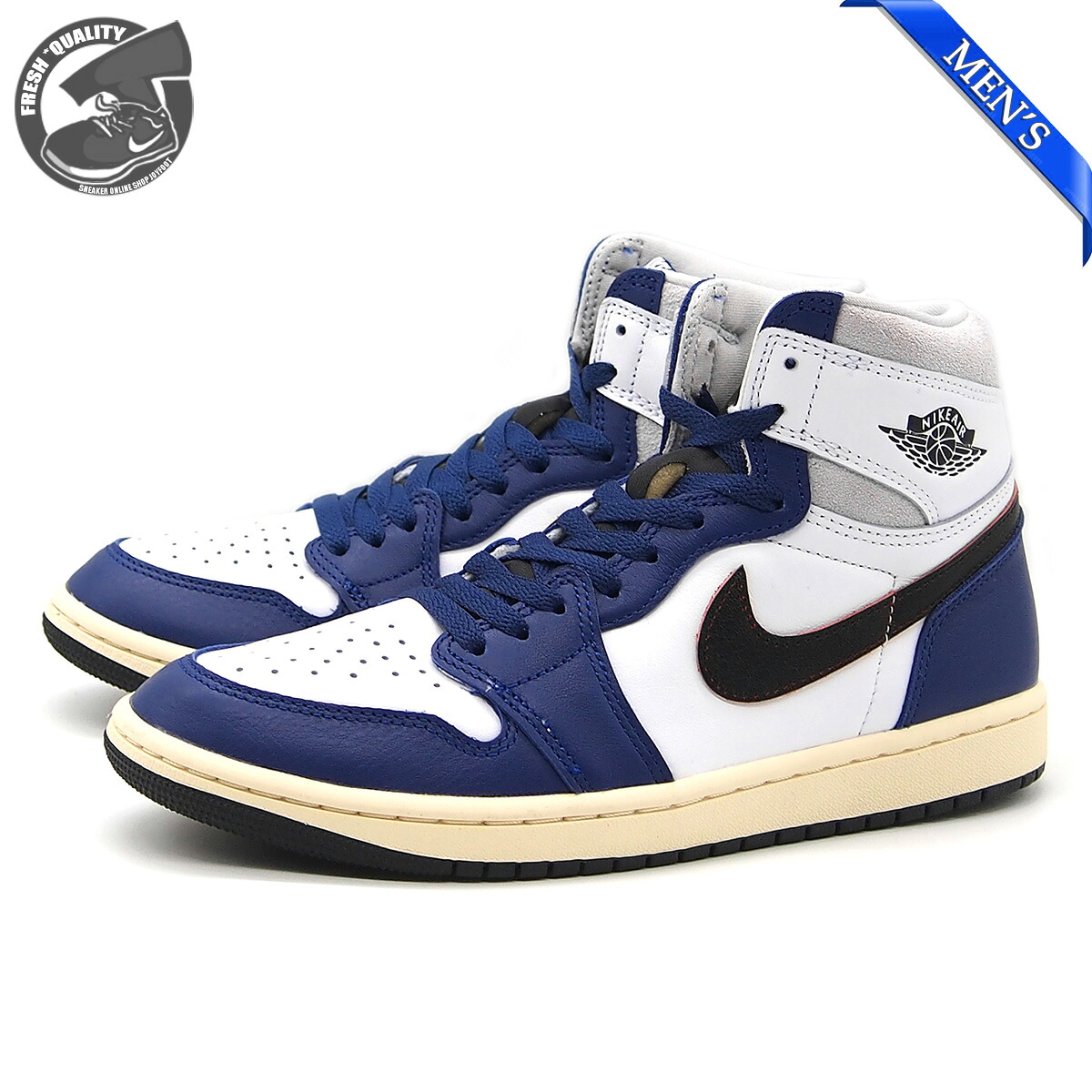 【楽天市場】NIKE AIR JORDAN 1 RETRO HIGH OG "RARE AIR" DEEP ROYAL BLUE WHITE ...