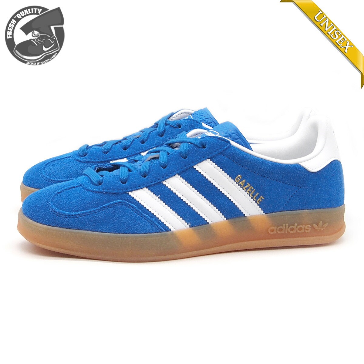 【楽天市場】ADIDAS GAZELLE INDOOR BLUE BIRD/CLOUD WHITE/GUM ji2061 アディダス ガゼル ...