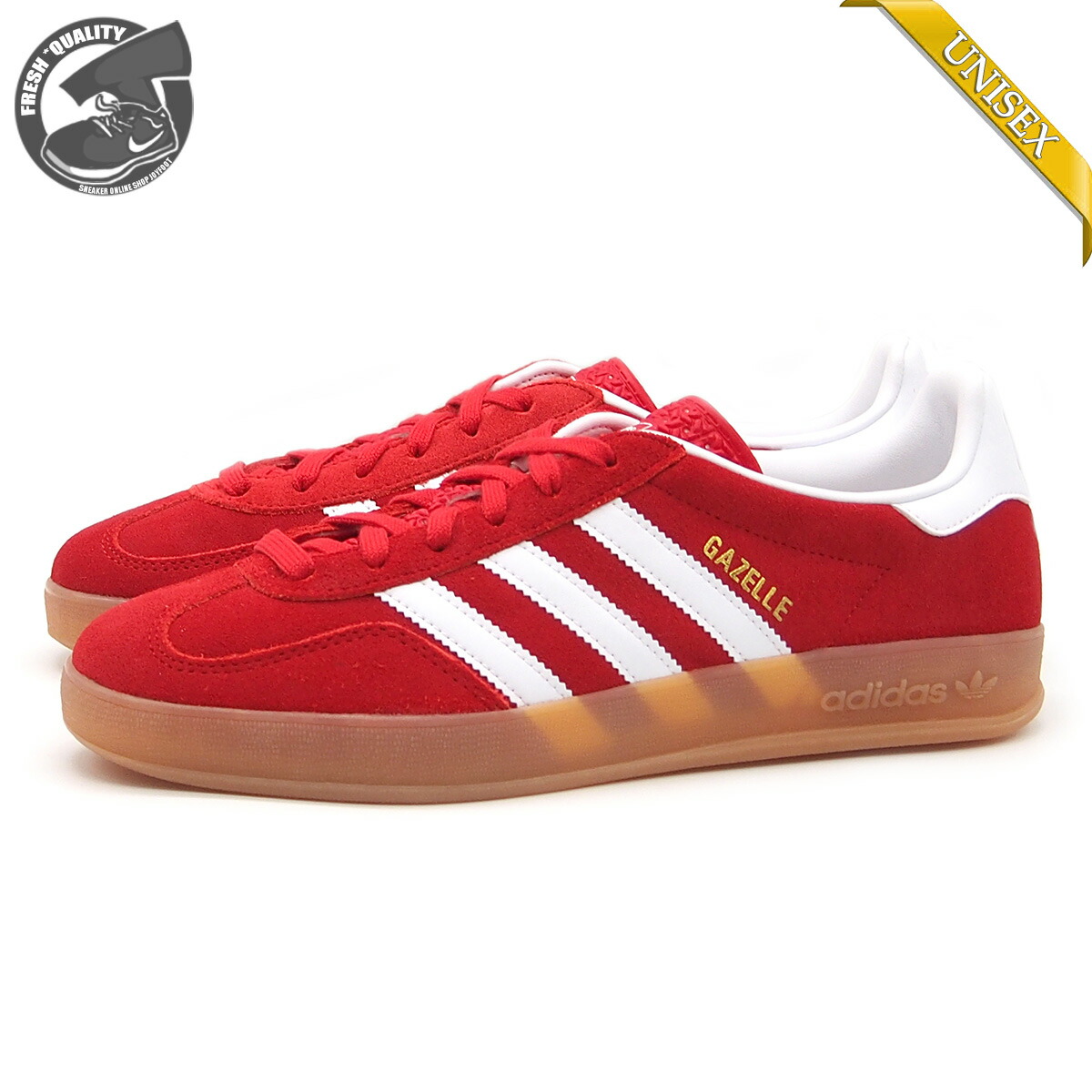 【楽天市場】ADIDAS GAZELLE INDOOR BETTER SCARLET/CLOUD WHITE/GUM ji2063 アディダス ...