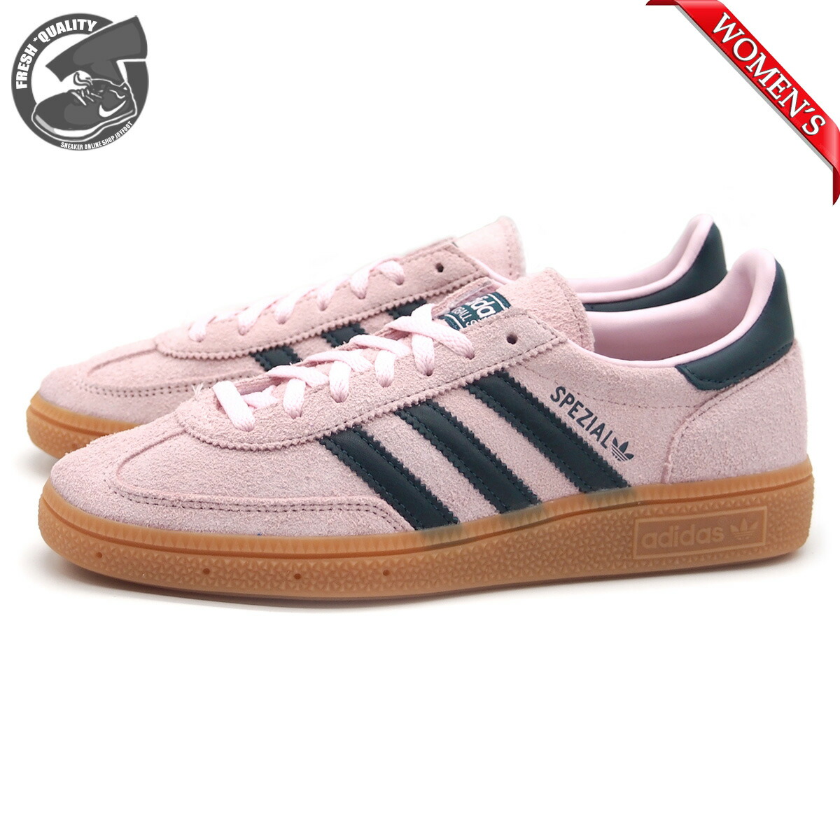 【楽天市場】ADIDAS HANDBALL SPEZIAL W CLEAR PINK/ARCTIK NIGHT/GUM if6561 ...