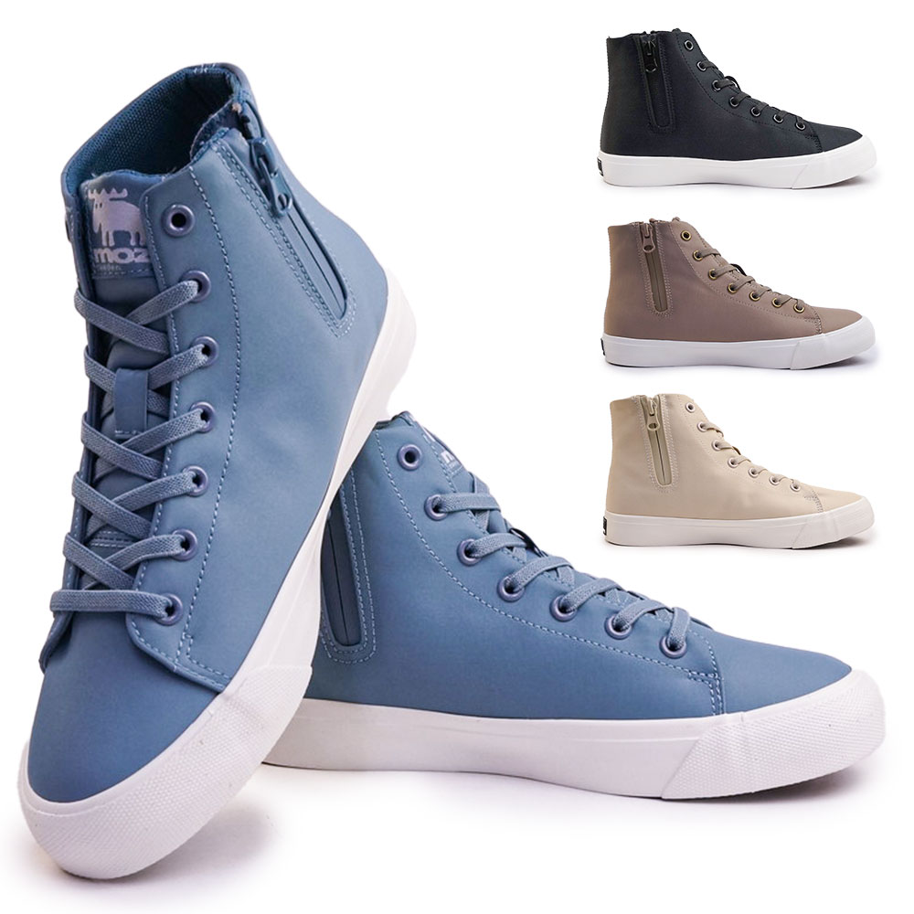 【楽天市場】モズ moz 防水 レディース MZ6002 レインスニーカー 撥水加工 ゴアレース サイドジップ ハイカット 軽量 シンプル：ジョイスキップ