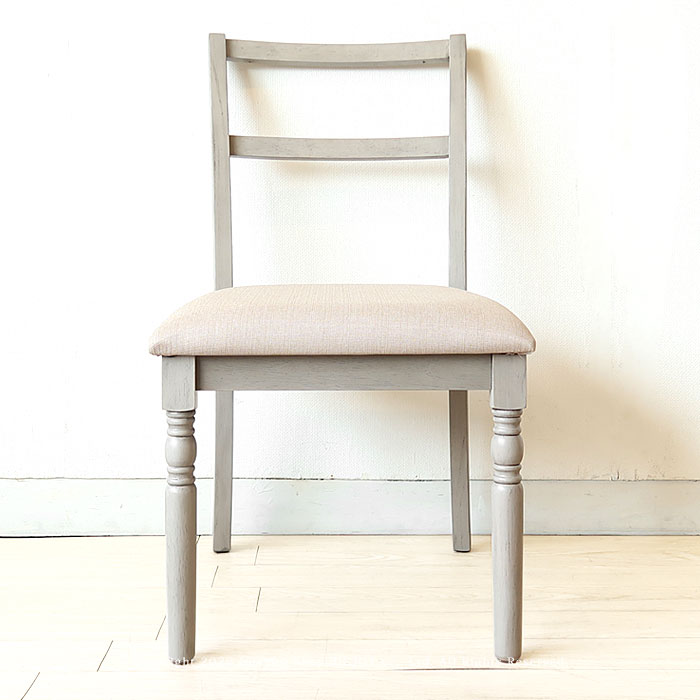 【楽天市場】ダイニングチェア グレー色 カフェテイスト カントリー 布張り アンティーク風デザインの椅子 組立品：JOYSTYLE coordinate