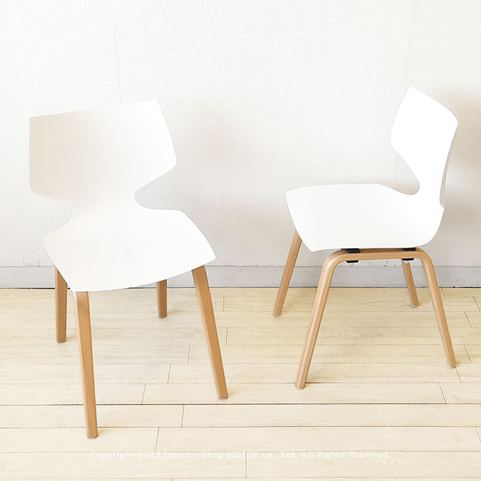 【楽天市場】ダイニングチェア ビーチ材 イス PP樹脂 ホワイト カフェテイスト モダン カフェテイスト ※こちらは2脚セットの販売です：JOYSTYLE coordinate