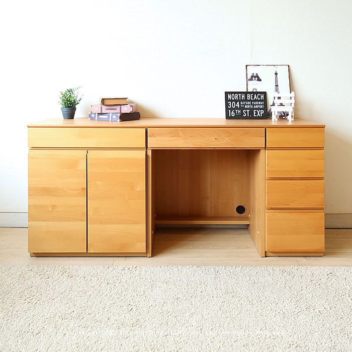 【楽天市場】アウトレット展示品処分 高野木工 アスター ユニットデスク 書斎机 パソコンデスク 引き出し 板扉 開梱設置配送 幅150cm アルダー材 アルダー無垢材：JOYSTYLE ...