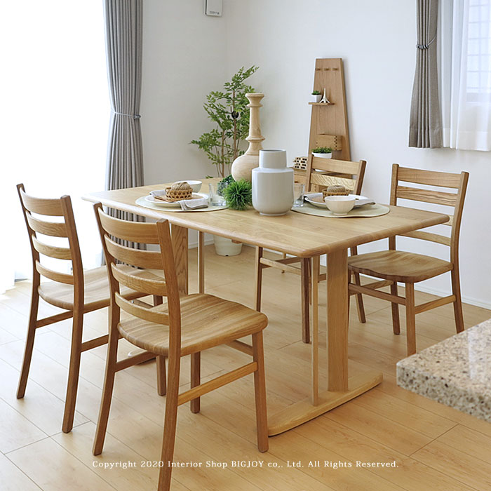 【楽天市場】ダイニングテーブル 受注生産商品 開梱設置配送 タモ無垢材 国産 日本製 幅140/150cm 角丸天板 LDテーブル：JOYSTYLE coordinate