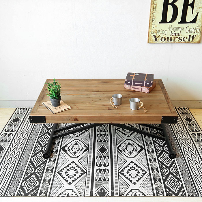 【楽天市場】リフティングテーブル リフトテーブル 昇降テーブル デスク LDテーブル 幅110cm パイン古材 ブラックアイアン ビンテージ レトロ：JOYSTYLE coordinate