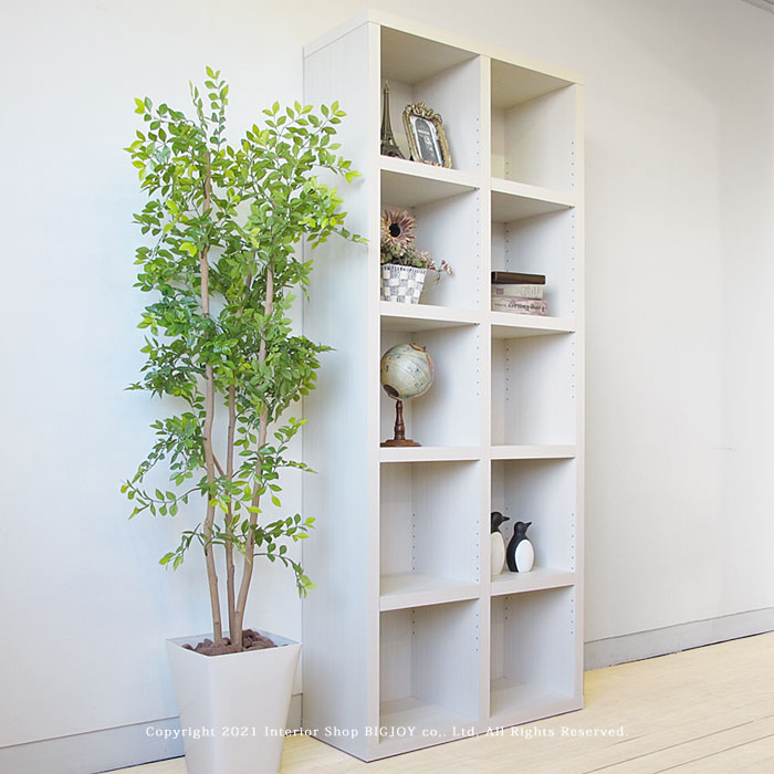 【楽天市場】ハイシェルフ シェルフ 収納棚 本棚 開梱設置配送 幅74cm 高さ180cm ホワイト色 無駄を省いたシンプルなデザイン：JOYSTYLE coordinate