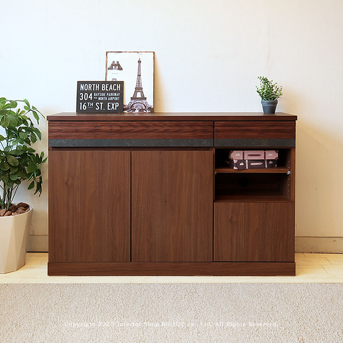 【楽天市場】サイドボード キャビネット 収納棚 幅100cm 120cm 140cm 160cm 奥行30cm 開梱設置配送 薄型 ナチュラル ブラウン ホワイト グレー カウンター下収納 ...