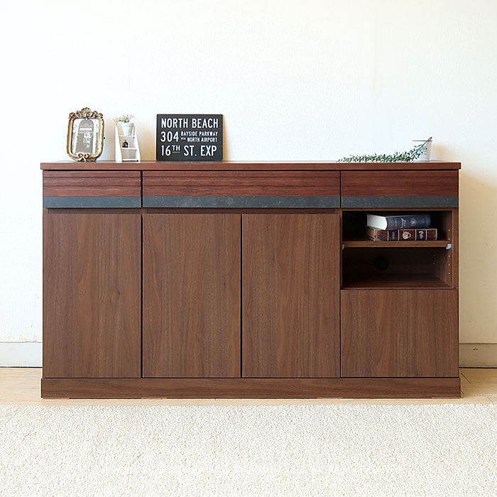 【楽天市場】サイドボード キャビネット 収納棚 幅100cm 120cm 140cm 160cm 奥行30cm 開梱設置配送 薄型 ナチュラル ブラウン ホワイト グレー カウンター下収納 ...