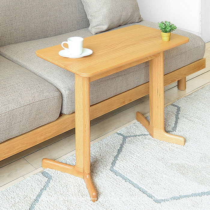 【楽天市場】サイドテーブル コーヒーテーブル 個性的なコの字デザイン レッドオーク無垢材 レッドオーク材 幅65cm 北欧テイスト ナチュラルテイスト：JOYSTYLE coordinate