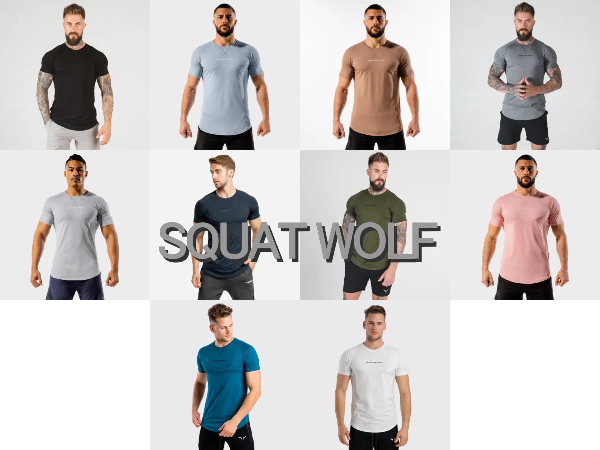 【楽天市場】SQUAT WOLF スクワットウルフ Tシャツ メンズ 大きいサイズ スポーツ Tシャツ メンズ スポーツ 半袖 マッスルフィット 筋トレ ジム スーパーストレッチ クイック ...