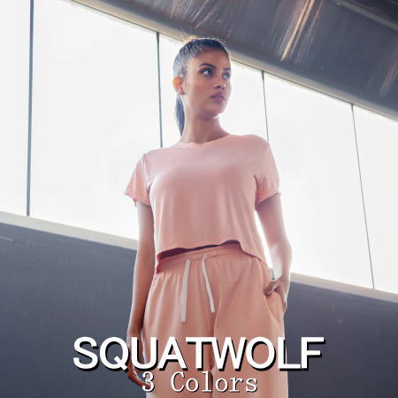 【楽天市場】SQUAT WOLF スクワットウルフ Tシャツ レディース 大きいサイズ スポーツウェア 海外ブランド Tシャツ レディース ジム 筋トレ ヨガ 半袖 クロップ丈 スポーツ ...
