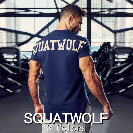 【楽天市場】SQUAT WOLF スクワットウルフ Tシャツ メンズ 大きいサイズ 海外ブランド スポーツウェア Tシャツ メンズ 半袖 ジム マッスルフィット ストレッチ Tシャツ バック ...