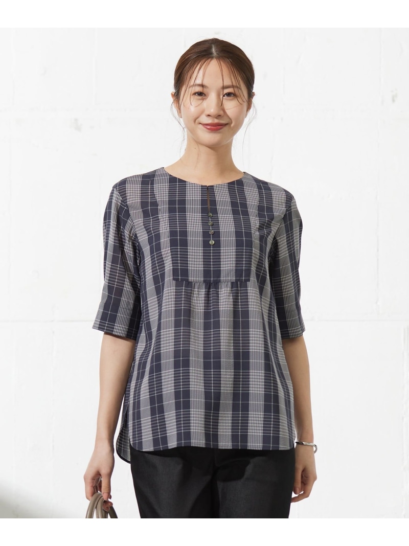 【楽天市場】【洗える】ドライタッチドビーチェック ブラウス J.PRESS ジェイプレス トップス シャツ・ブラウス ネイビー グレー【送料 ...