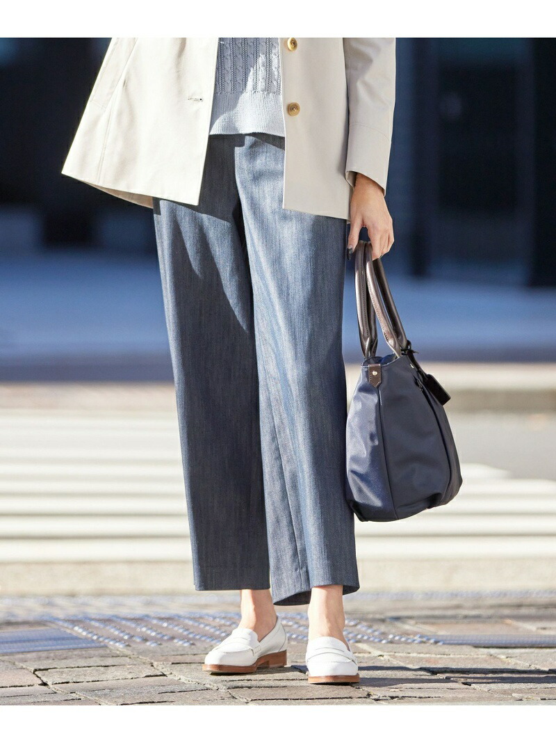 【楽天市場】【SALE／50%OFF】【洗える】セルロースシャンブレー セミワイド マリン パンツ J.PRESS LADIES L ジェイ ...