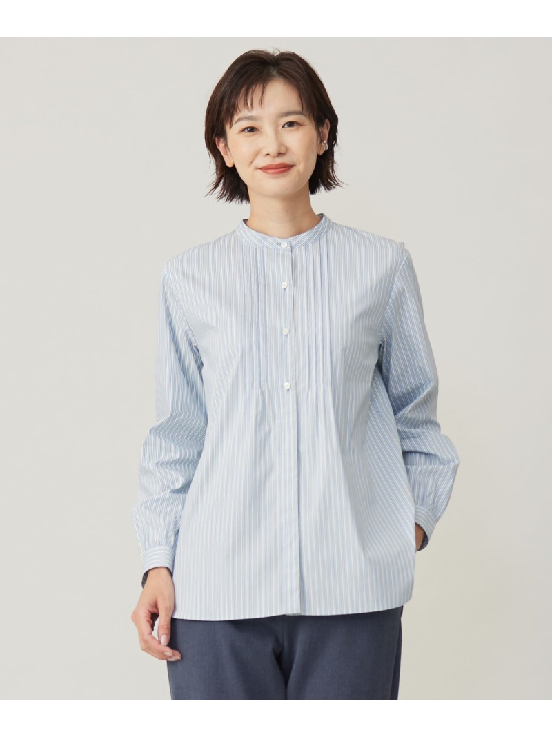 【楽天市場】【洗える】BEZコットンナイロン ストライプ ピンタック ブラウス J.PRESS ジェイプレス トップス シャツ・ブラウス ブルー ホワイト【送料無料】[Rakuten ...