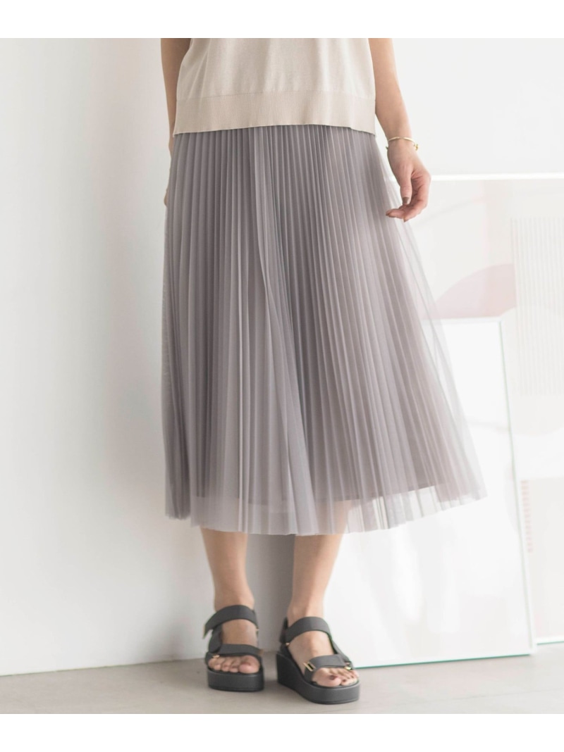 【楽天市場】【WEB限定カラーあり・洗える】ハイゲージチュール プリーツ スカート J.PRESS ジェイプレス スカート ロング・マキシスカート グレー ブラック【送料無料】[Rakuten ...