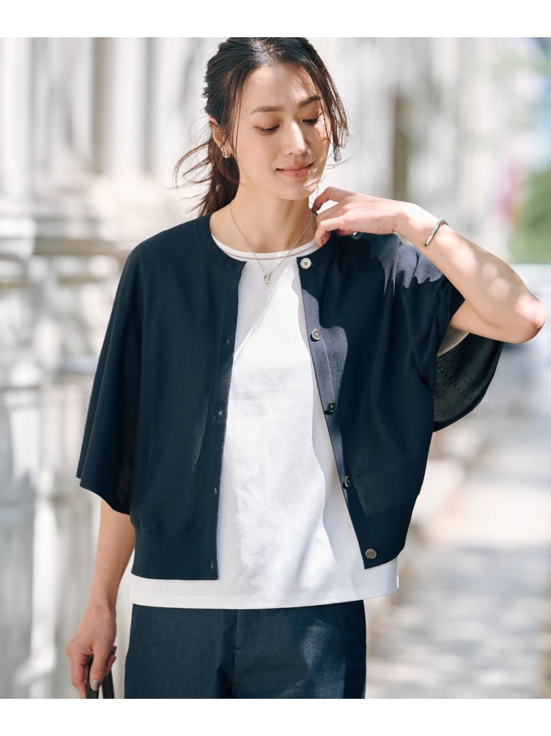 【楽天市場】【洗える・抗菌防臭】COTTON ACETATE DRY バタフライスリーブ カーディガン J.PRESS ジェイプレス トップス ...