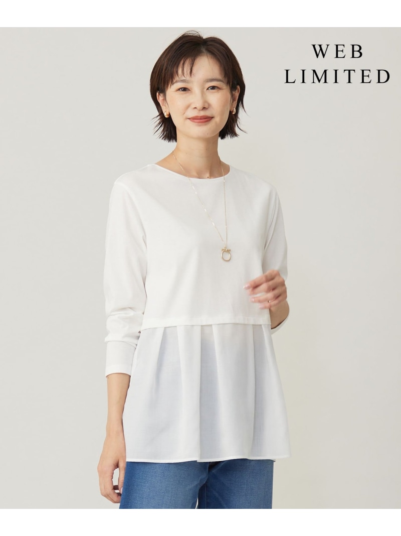 【楽天市場】【WEB限定】レイヤードフレアー カットソー J.PRESS ジェイプレス トップス カットソー・Tシャツ ホワイト【送料無料】[Rakuten Fashion]：J.PRESS