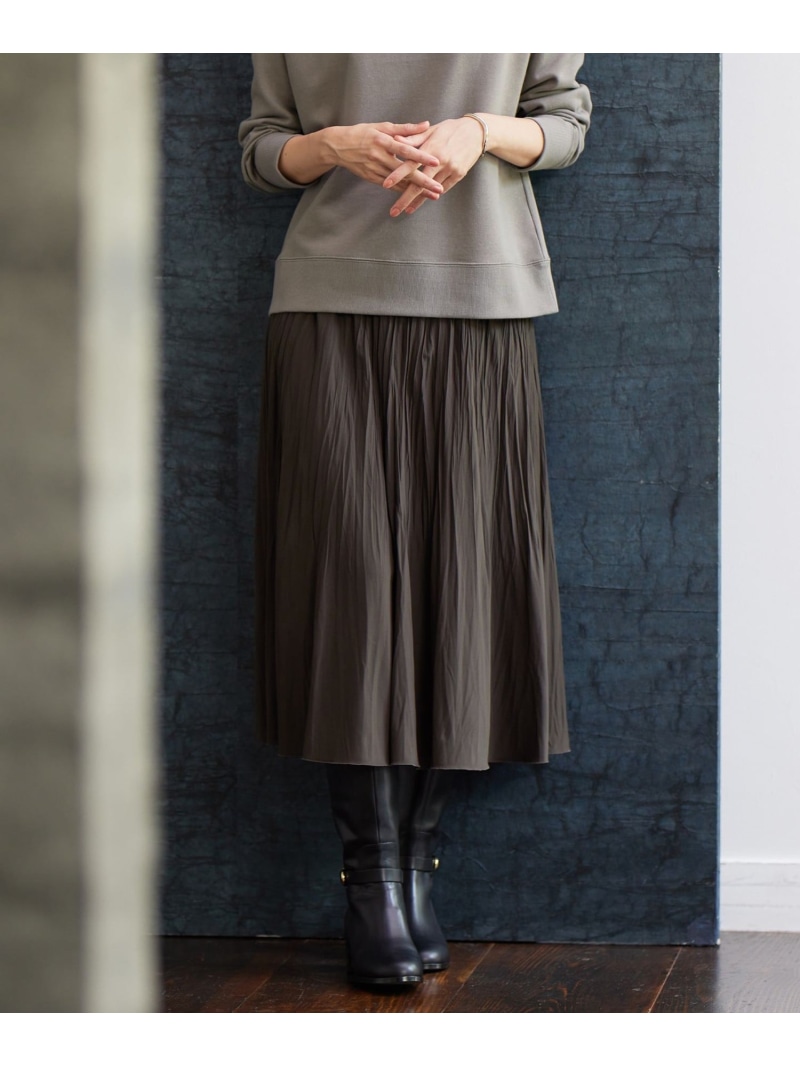 【楽天市場】【SALE／50%OFF】【洗える】パウダリージャージー ランダムプリーツ スカート J.PRESS ジェイプレス スカート ...