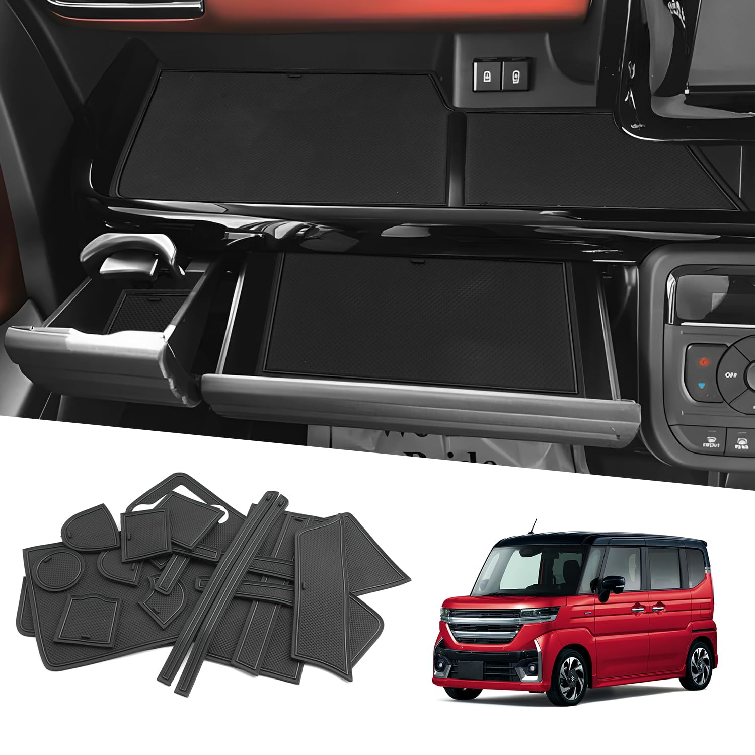 【楽天市場】スズキ スペーシア スペーシアカスタム mk54s mk94s専用 インテリアラバーマット スペーシアmk54s ラバーマット 車 ...