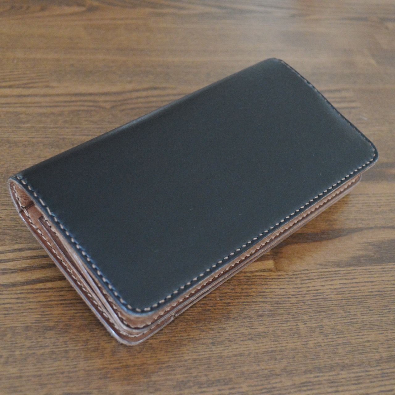 【楽天市場】長財布 ロングウォレット 2つ折り財布 メンズ イタリアンレザー 本革 ブラック ブラウン ハンドメイド 手仕事：革工房 Js LEATHER 楽天市場店