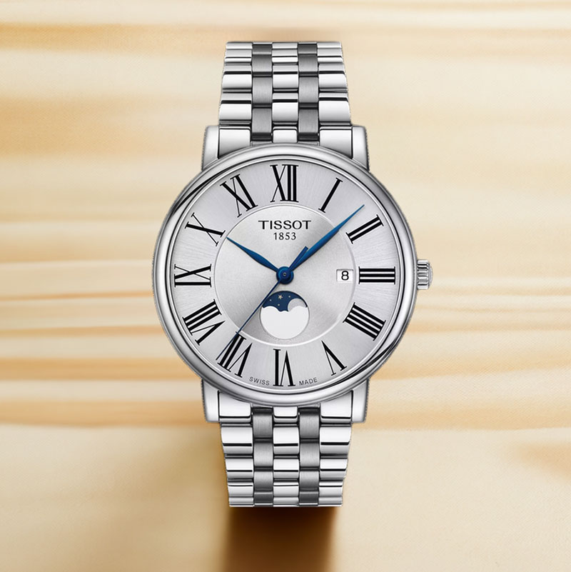 【楽天市場】【腕時計収納ケースプレゼント】TISSOT ティソ カーソン ジェント プレミアム ムーンフェイズ T122.423.11.033 ...