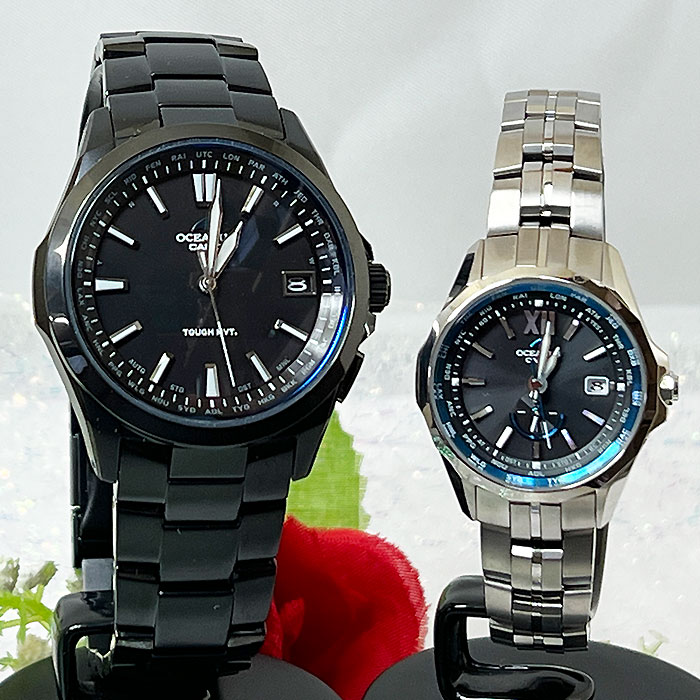 【楽天市場】カシオ OCEANUS オシアナス 腕時計 ペアウオッチ 電波時計 OCW-S100B-1AJF OCW-S340-1AJF ...