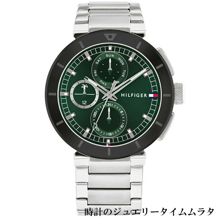 【楽天市場】TOMMY HILFIGER トミーヒルフィガー メンズ腕時計 LORENZO 1792117 クオーツ グリーンダイヤル メタル ...