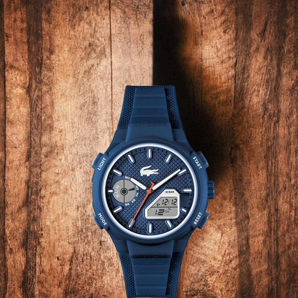 【楽天市場】【正規2年保証】LACOSTE ラコステ メンズ腕時計 L-33X 2011370 アナデジ クオーツ ネイビーダイヤル シリコン ...