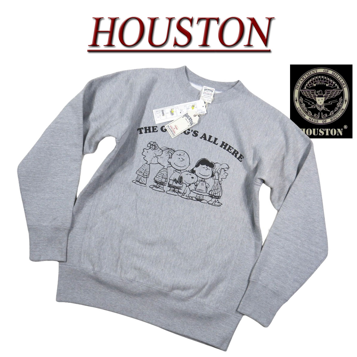【楽天市場】【4サイズ】 jg671 新品 HOUSTON × PEANUTS コラボ THE GANG'S スヌーピープリント ヘビー ...