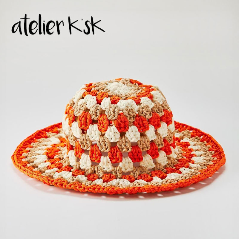 【楽天市場】アトリエ K'sK 岡本啓子 手編みキット 長編みと鎖編みの帽子 (3色) ザ・フォー：GISE（ジセ）