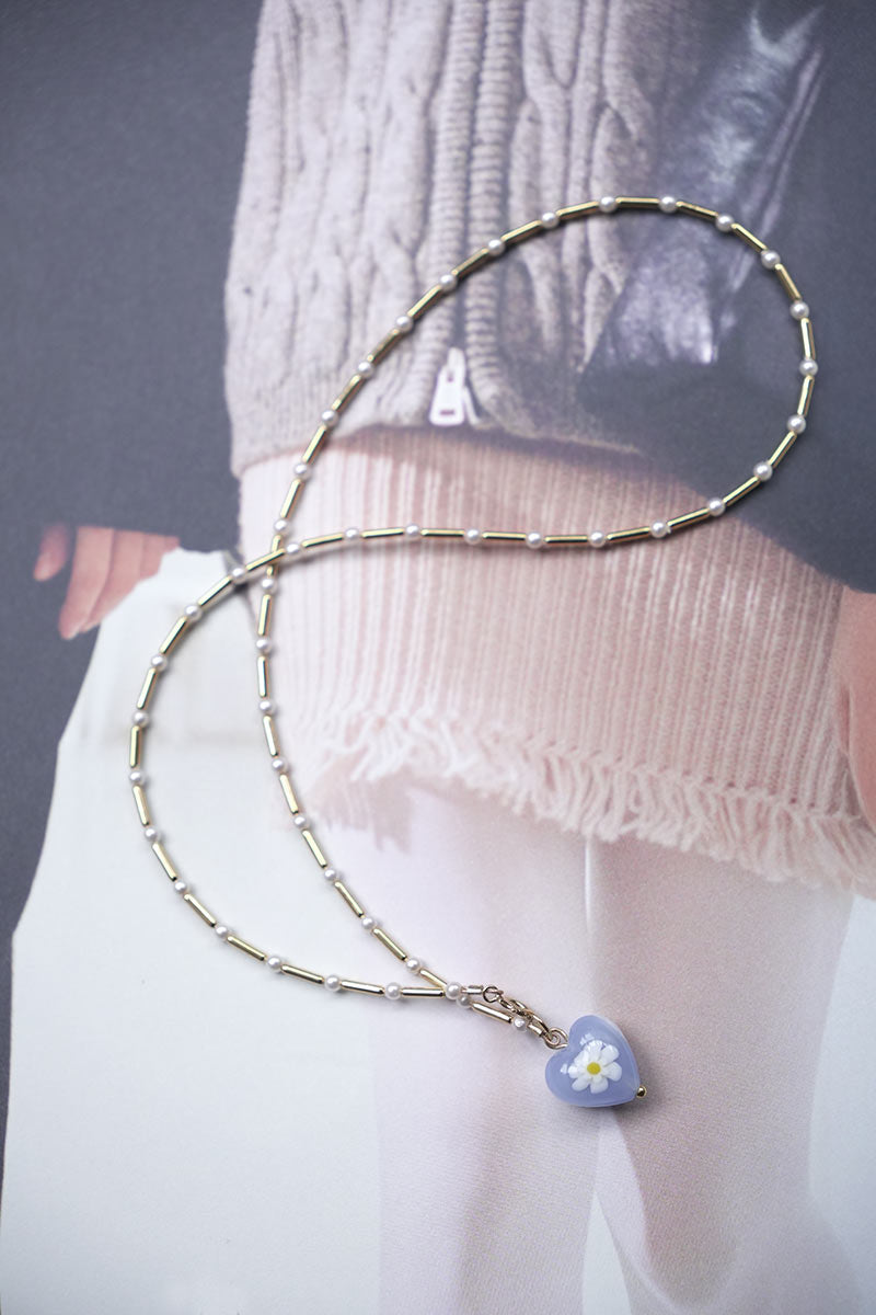 【楽天市場】【レディース新品】YAM (ヤム) POSY CHOKER BLUE ガラスビーズハートチョーカー GOLD PLATED ...